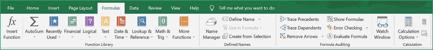 MS Excel Formulas Tab In Hindi Formulas Tab Use 